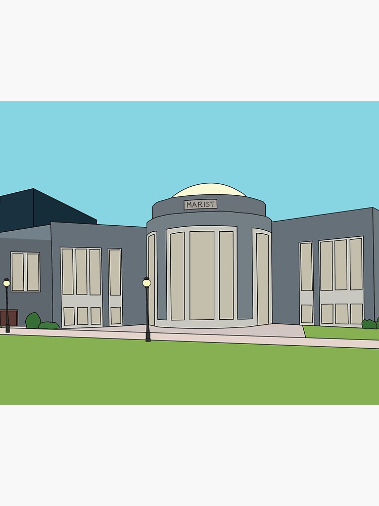 "Marist Rotunda Print (with outlines)" Sticker for Sale by acasamento ...