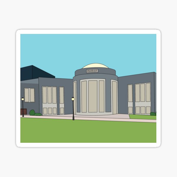 "Marist Rotunda Print (with outlines)" Sticker for Sale by acasamento ...