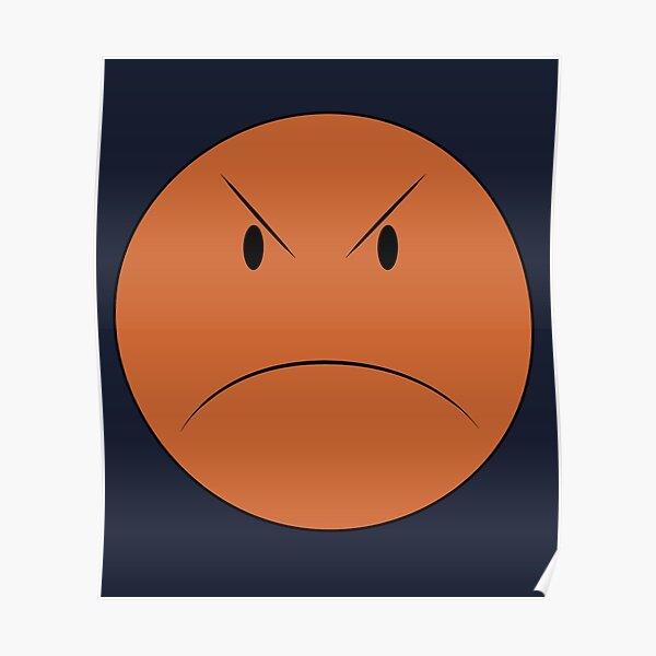 "Angry Face" Poster for Sale by langstal | Redbubble