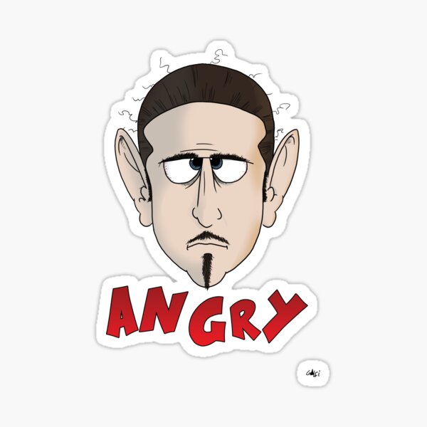 "Angry emotion face fear" Sticker for Sale by Galfi | Redbubble