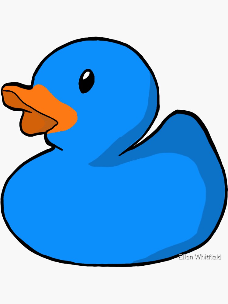"Blue Rubber Duck" Sticker for Sale by ellen-marie17 | Redbubble