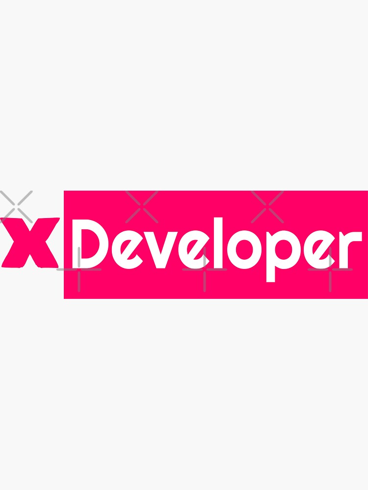 "X Developer Pink, Coding, Programming" Sticker for Sale by XSunSystems ...