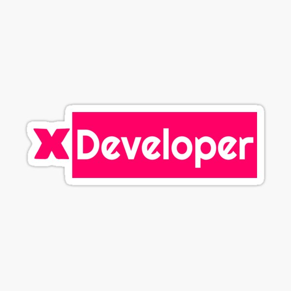 "X Developer Pink, Coding, Programming" Sticker for Sale by XSunSystems ...