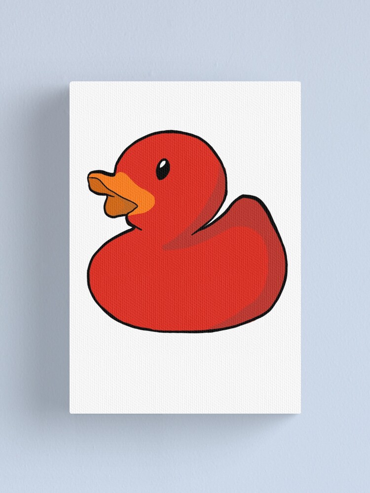 "Red Rubber Duck" Canvas Print by ellen-marie17 | Redbubble