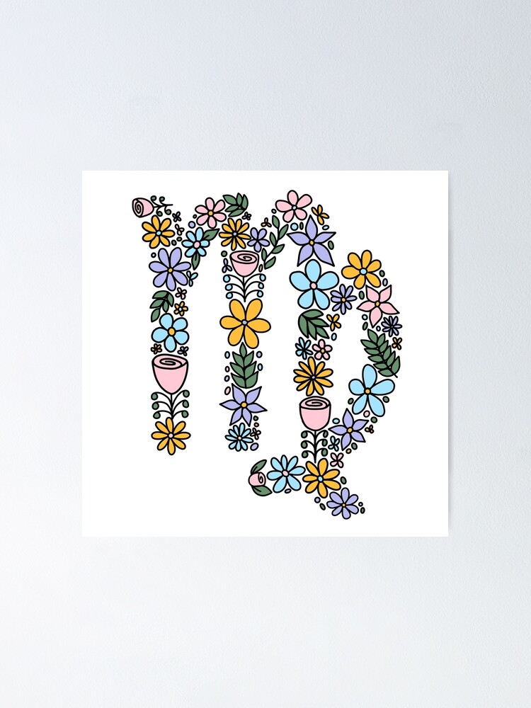 "Cute Virgo Zodiac Symbol" Poster for Sale by karinapezeshkan | Redbubble
