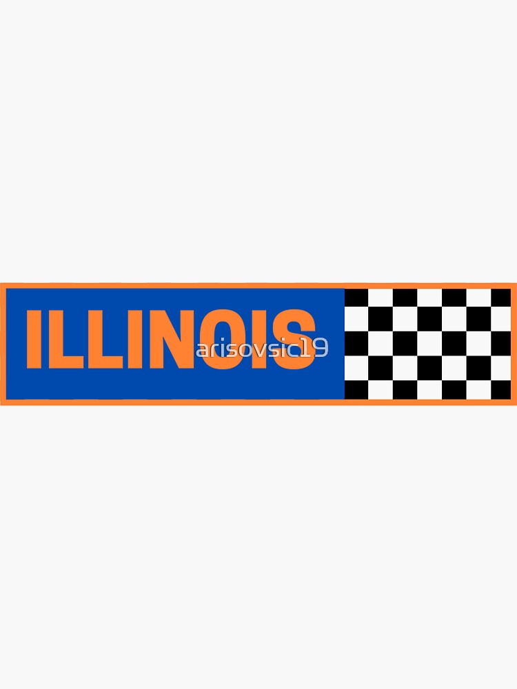 "Illinois @ UIUC checkerboard" Sticker for Sale by arisovsic19 | Redbubble
