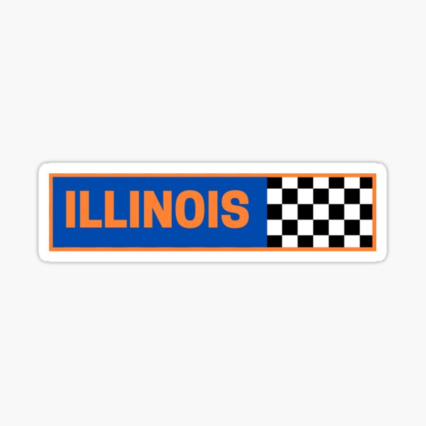 "Illinois @ UIUC checkerboard" Sticker for Sale by arisovsic19 | Redbubble