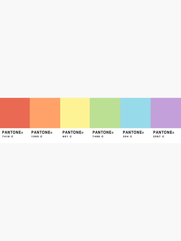 "Rainbow Pantone" Sticker for Sale by mollykouzes | Redbubble