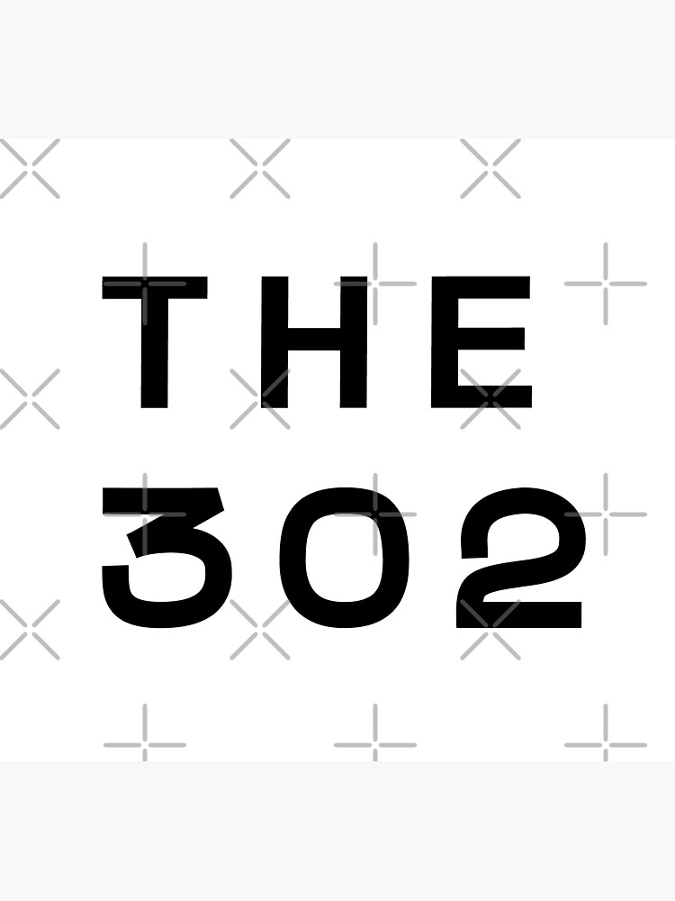 "302 Delaware Area Code Typography" Sticker for Sale by Aliasotaku ...