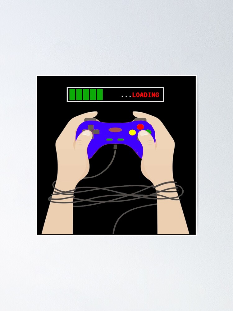 "video-games-addiction-concept-design" Poster for Sale by kedesign1 ...