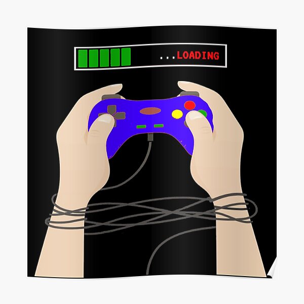 "video-games-addiction-concept-design" Poster for Sale by kedesign1 ...