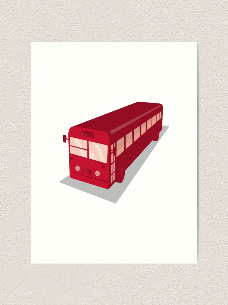 "vintage shuttle bus coach retro" Art Print by retrovectors | Redbubble