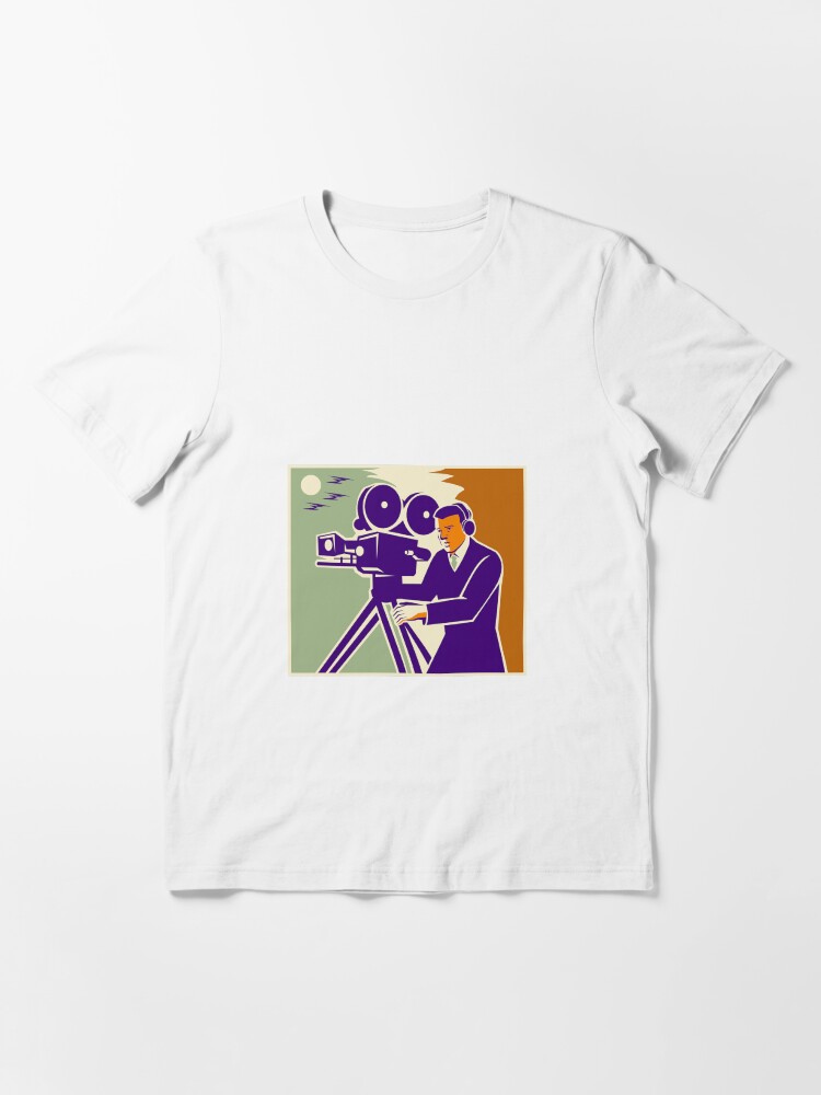 "Cameraman Film Crew Vintage Video Movie Camera" T-shirt for Sale by ...