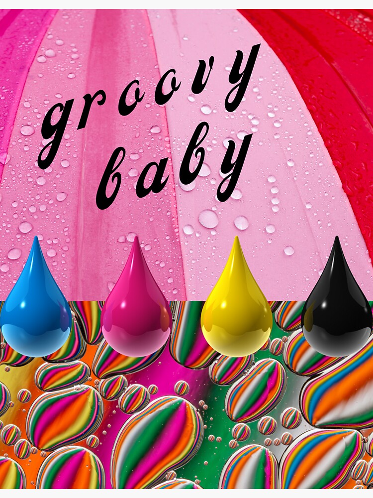 "Groovy Baby" Sticker for Sale by Mamalia | Redbubble