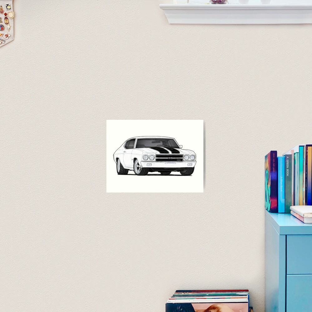 "70 Chevelle SS Drawing" Art Print by ItsMeRuva | Redbubble