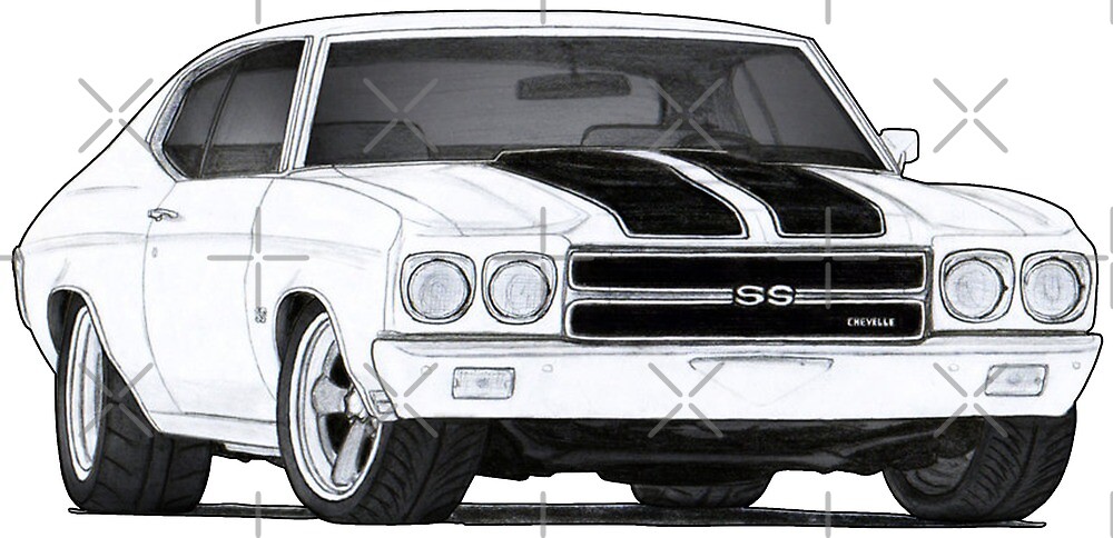 "70 Chevelle SS Drawing" by ItsMeRuva | Redbubble