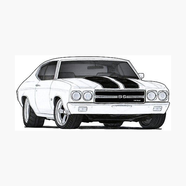 "70 Chevelle SS Drawing" Photographic Print for Sale by ItsMeRuva ...