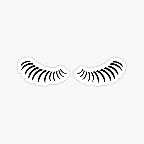 "Eye lashes looking down." Sticker for Sale by sweetsixty | Redbubble