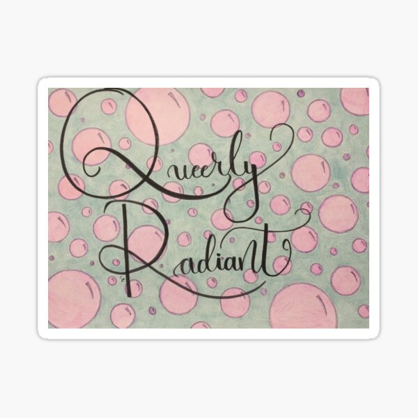 ""Queerly Radiant"" Sticker for Sale by malfoysheirs | Redbubble