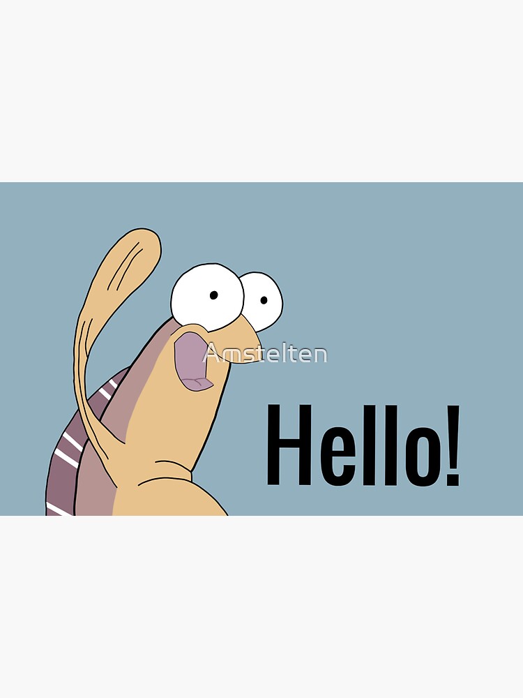 "Spongebob hello" Sticker for Sale by Amstelten | Redbubble