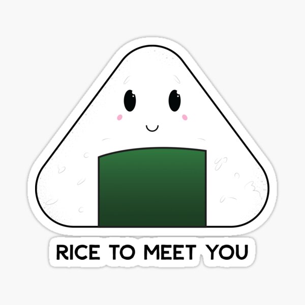 "Cute Japanese Rice Ball - Onigiri" Sticker for Sale by dkarasinski ...