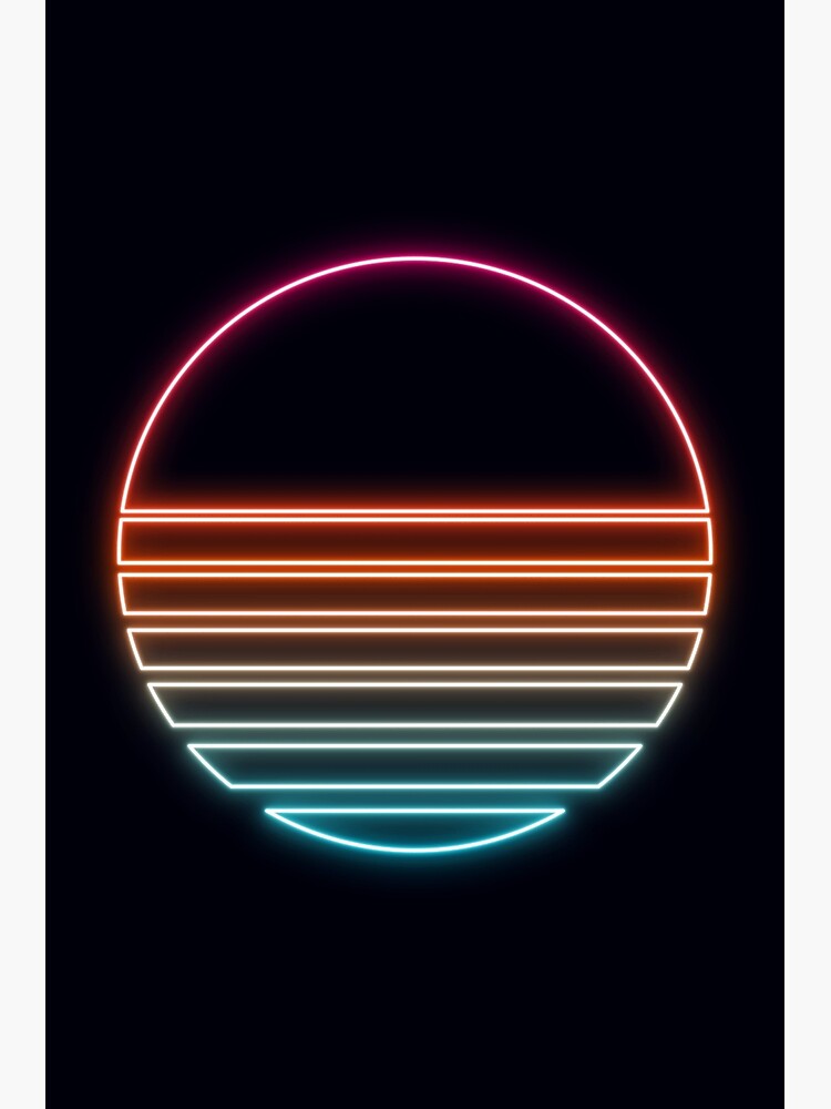 "Retro 80s Neon Sun" Poster by dylanxh | Redbubble