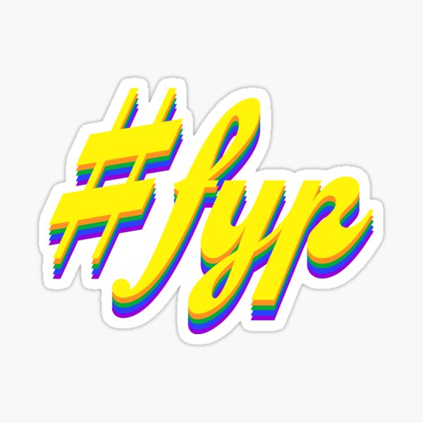 "#fyp" Sticker for Sale by sofidofi123 | Redbubble