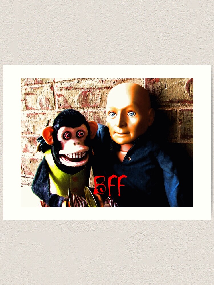 "Hugo and Jolly Chimp: BFF" Art Print for Sale by twynklebat | Redbubble