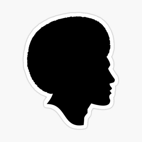 "Male With Afro" Sticker for Sale by GdLkngCrps | Redbubble