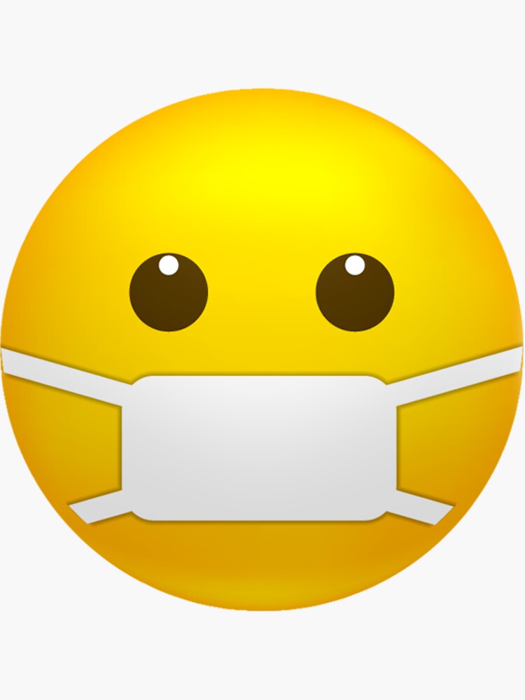 "Masked Smiley Face" Sticker for Sale by DiscoBoogie | Redbubble