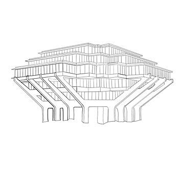 "Geisel library outline" Art Board Print for Sale by emk817 | Redbubble