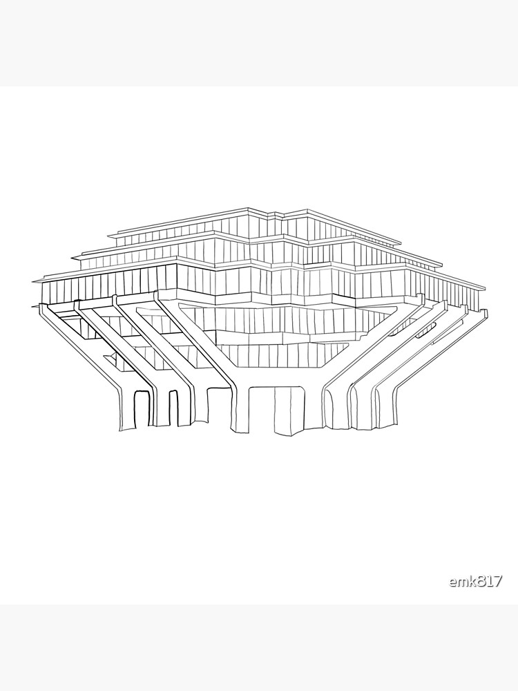 "Geisel library outline" Art Board Print for Sale by emk817 | Redbubble