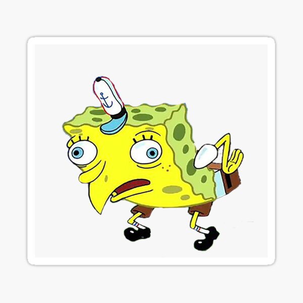 "Spongebob Mocking Meme" Sticker for Sale by BlueSailboat | Redbubble