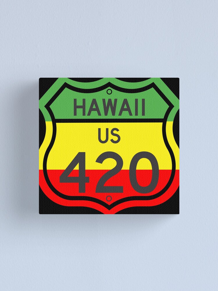 "Hawaii Highway 420 in Rasta Colours" Canvas Print for Sale by Kiwidom ...