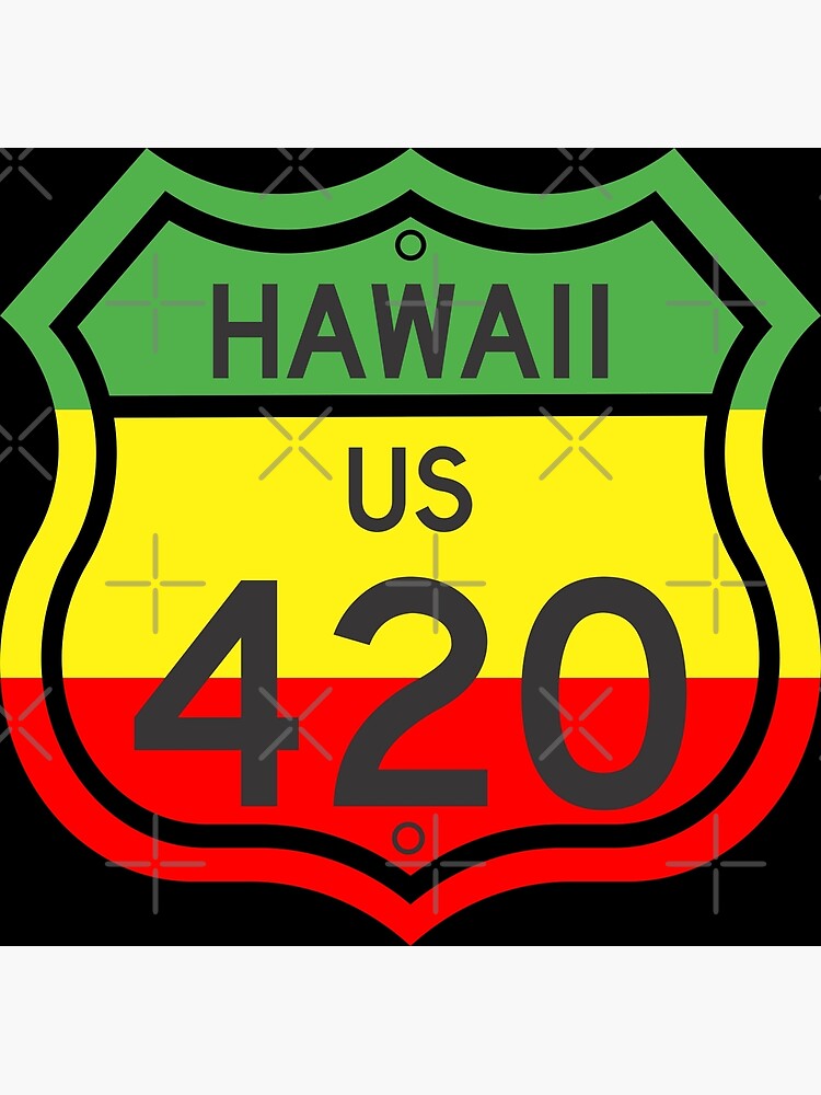 "Hawaii Highway 420 in Rasta Colours" Canvas Print for Sale by Kiwidom ...