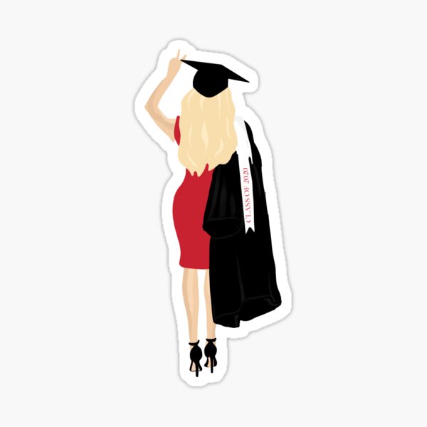 "Graduation girl" Sticker for Sale by sarahditterline | Redbubble