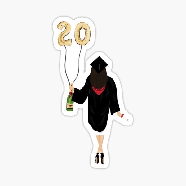 "Graduation Girl" Sticker by sarahditterline | Redbubble