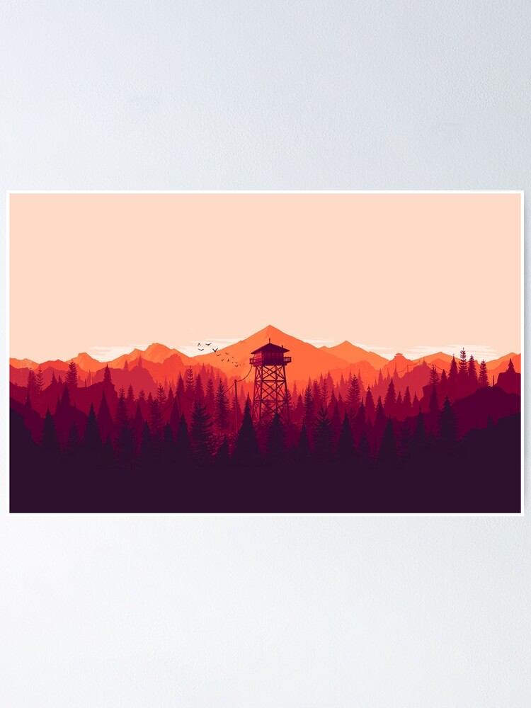 "Firewatch Background" Poster for Sale by MumblesM | Redbubble
