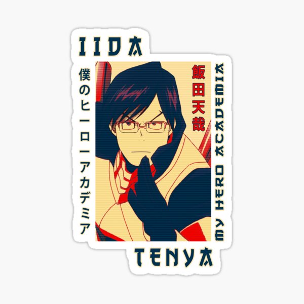 "IIda Tenya Fantasy Manga Anime My Hero Academia Character Art" Sticker ...