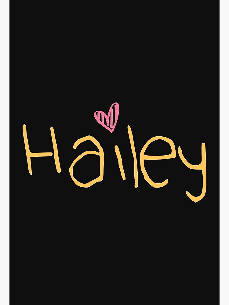"Hailey name with a heart" Photographic Print by medcomix | Redbubble
