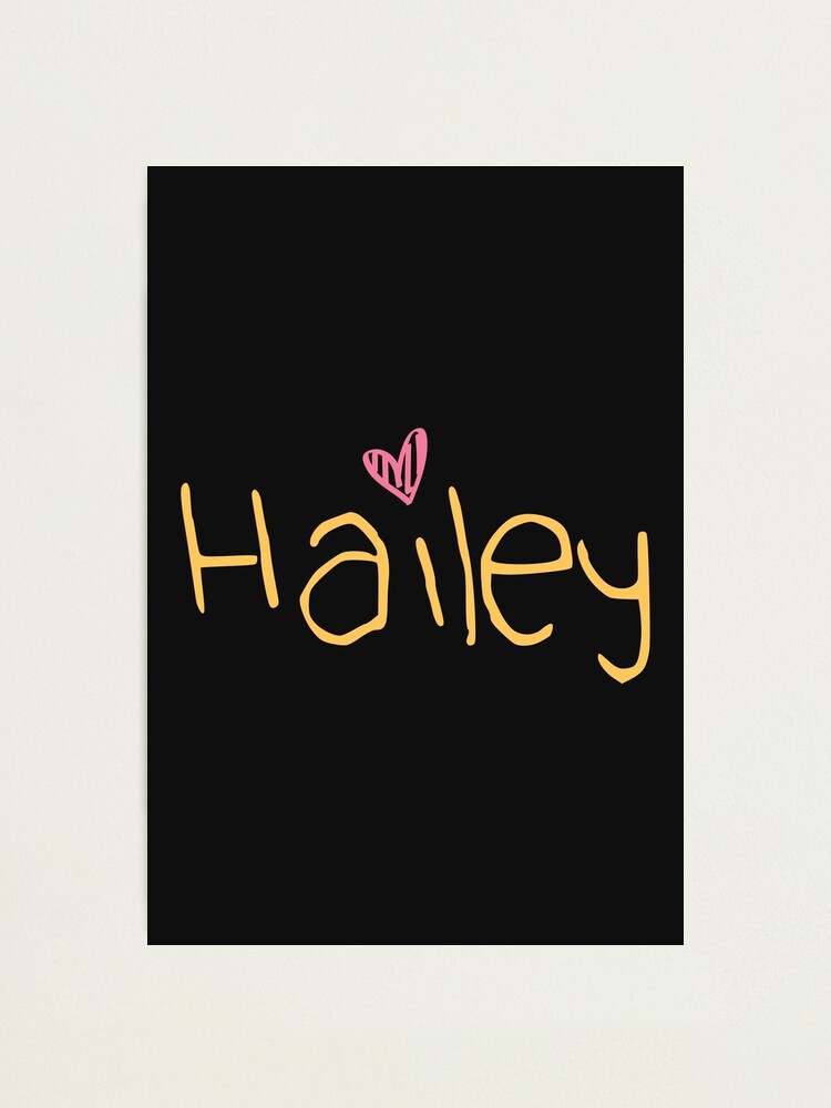 "Hailey name with a heart" Photographic Print by medcomix | Redbubble