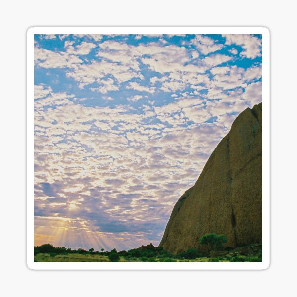 "Sunrays at Uluru" Sticker for Sale by emmzie77 | Redbubble