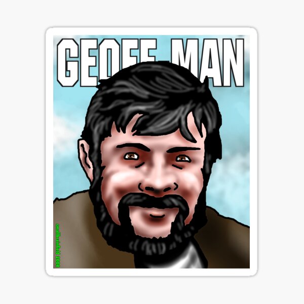 "Geoff Keegan - Geoff Man" Sticker for Sale by Smallbrainfield | Redbubble