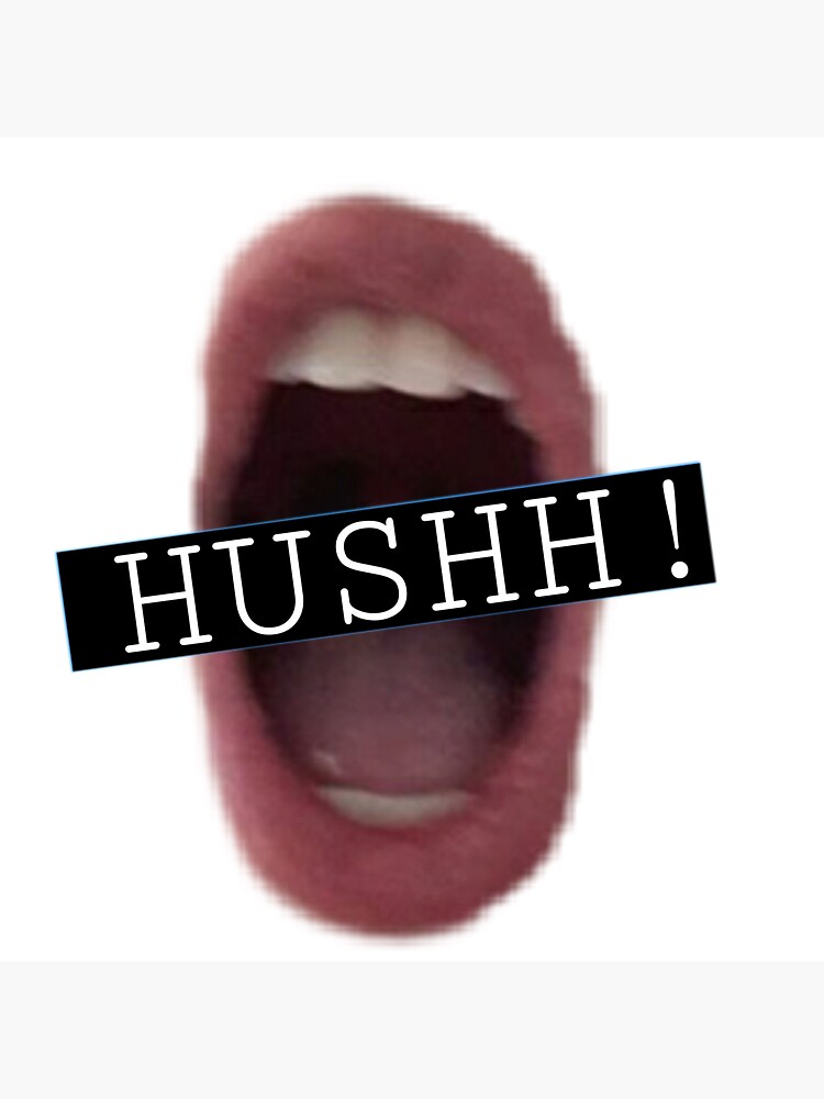 "HUSH design " Sticker for Sale by iangel | Redbubble