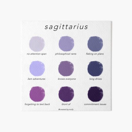 "Sagittarius Color Chart" Art Board Print for Sale by createdbymolly ...