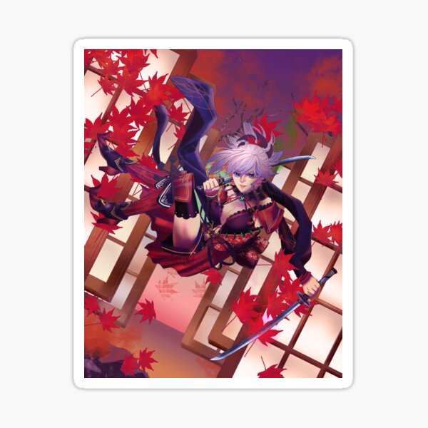 "FGO Saber Miyamoto Musashi " Sticker for Sale by okeedokees | Redbubble