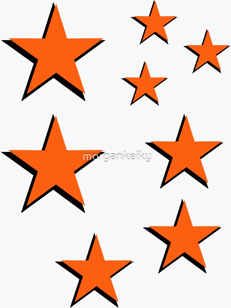 "Orange Stars" Sticker for Sale by morgankeiky | Redbubble