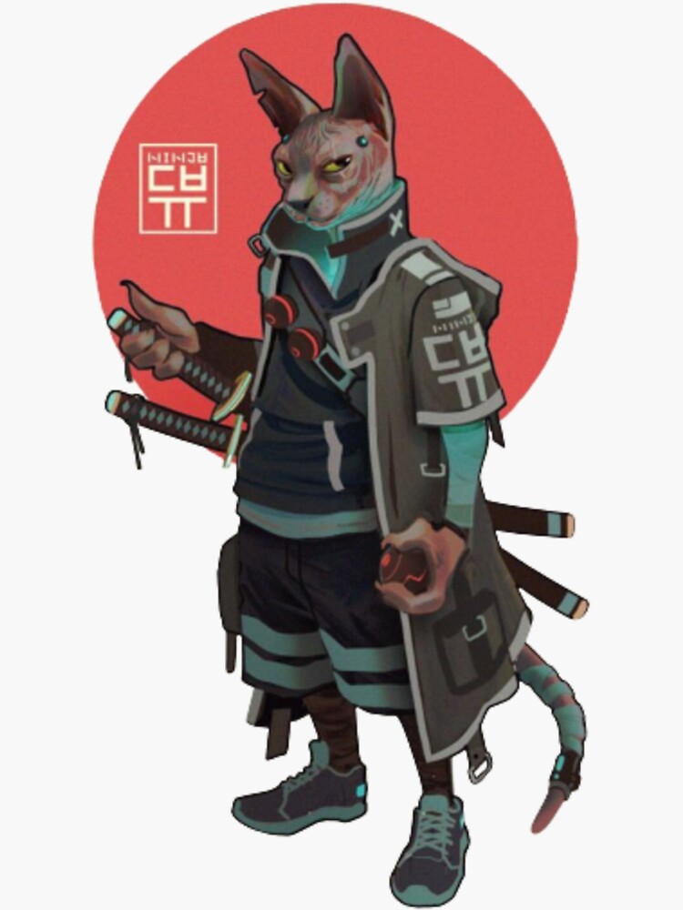 "Samurai Sphinx" Sticker by Yariloartur | Redbubble