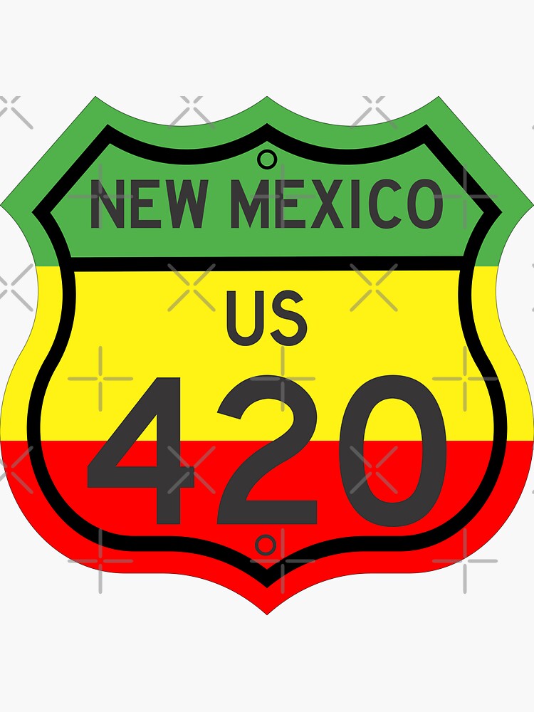 "New Mexico Highway 420 in Rasta Colours" Sticker for Sale by Kiwidom ...
