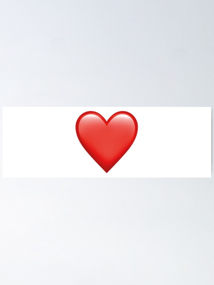 " ️Red Love Heart Emoji" Poster for Sale by Emooji | Redbubble